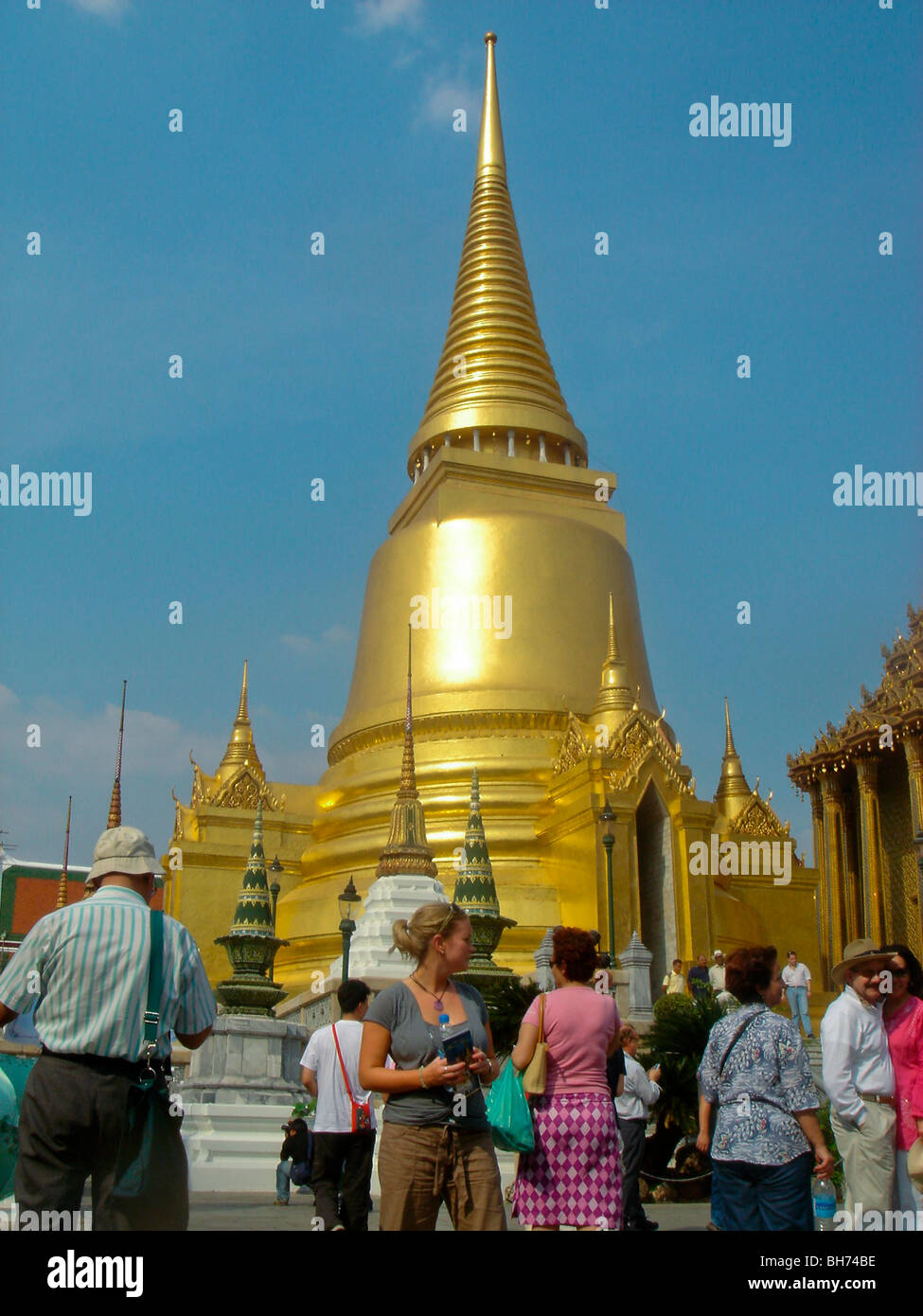 Bangkok,Thailand, People Visiting Traditional Royal Palace Temple with ...