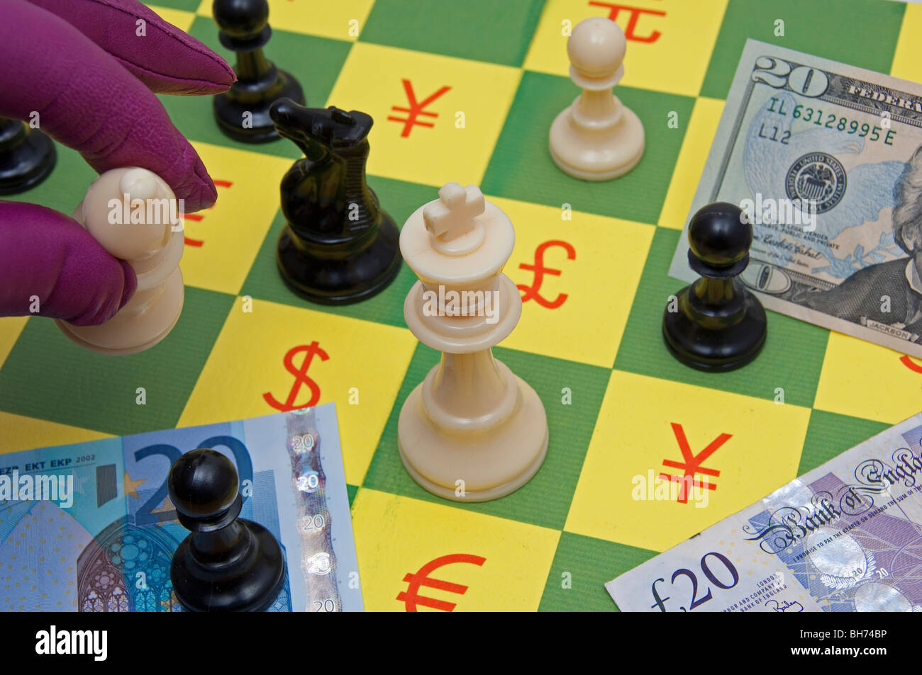 Financial concept currency trading game dealing Stock Photo - Alamy