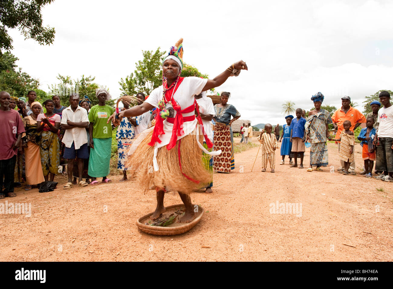 Traditional dancers Tinkoko Sierra Leone Africa Stock Photo - Alamy