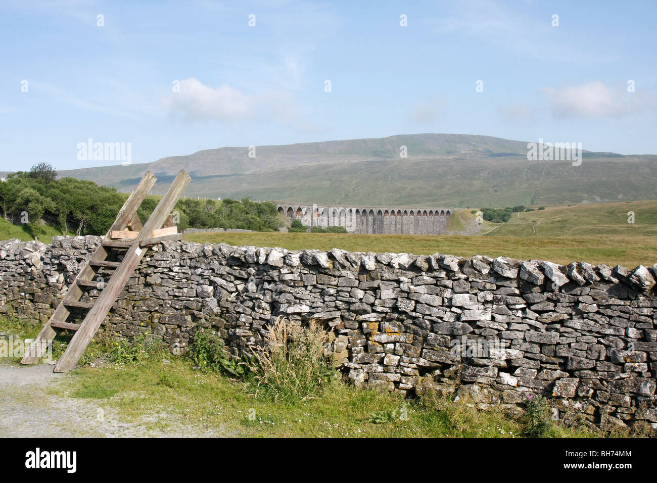 Ribblehead Viaduct, from the station Inn, Yorkshire Dales, UK Stock ...