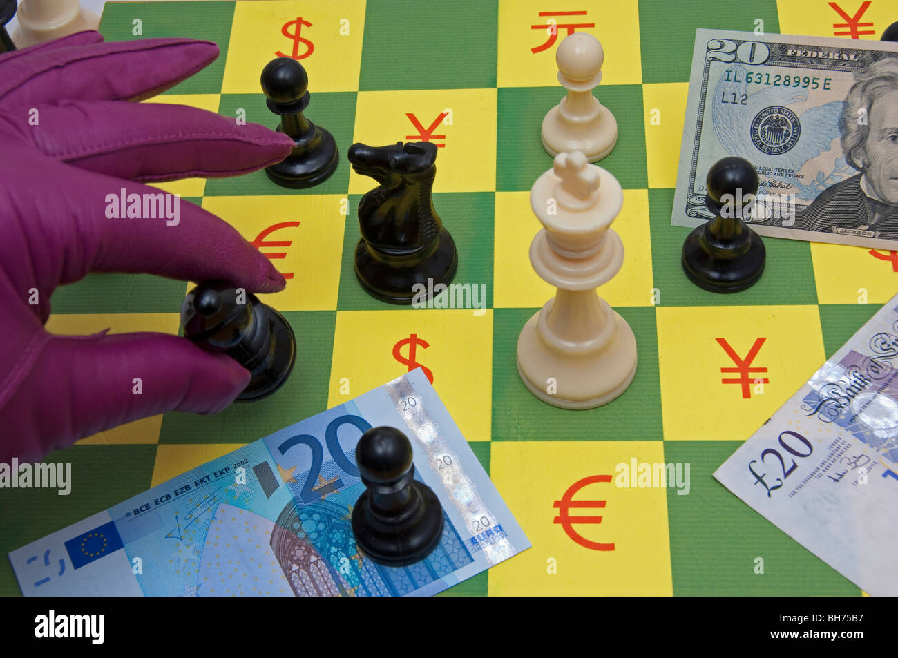 Financial concept currency trading game dealing Stock Photo - Alamy