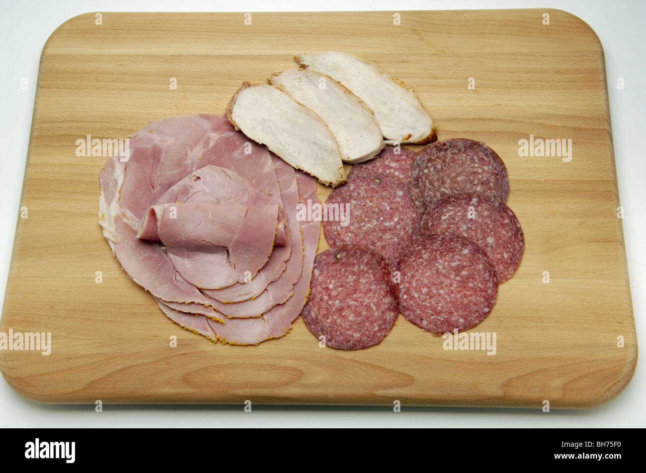 Cooked meats selection Stock Photo - Alamy