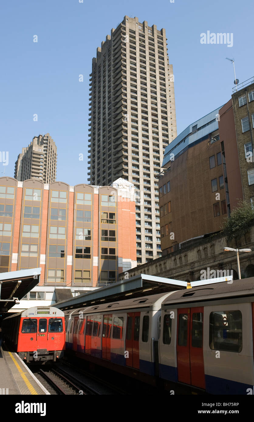 Barbican London Underground Metropolitan station, London, England, UK ...
