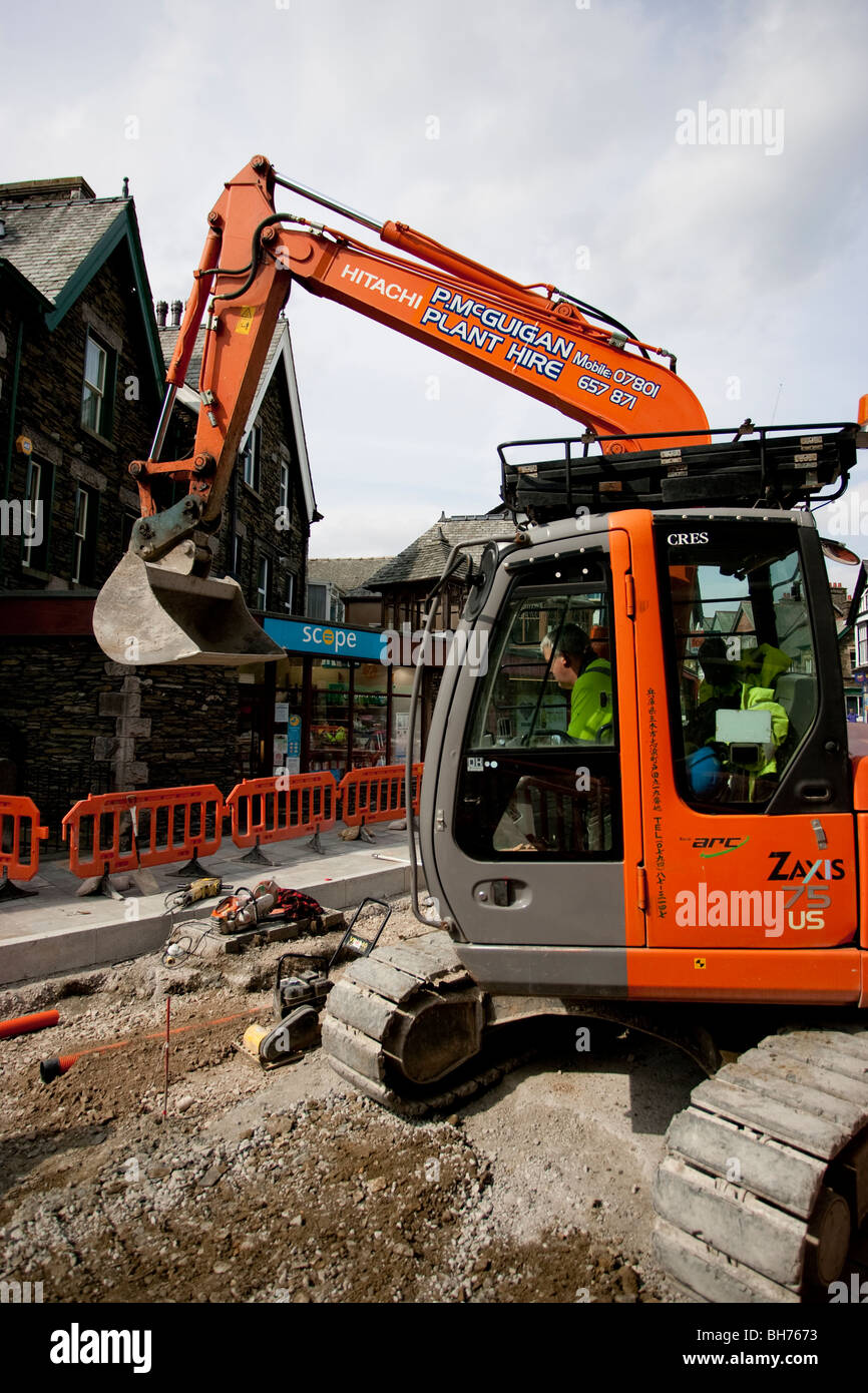 P.McGuigan plant hire Hitachi medium excavator ZAXIS 75 US Stock Photo ...