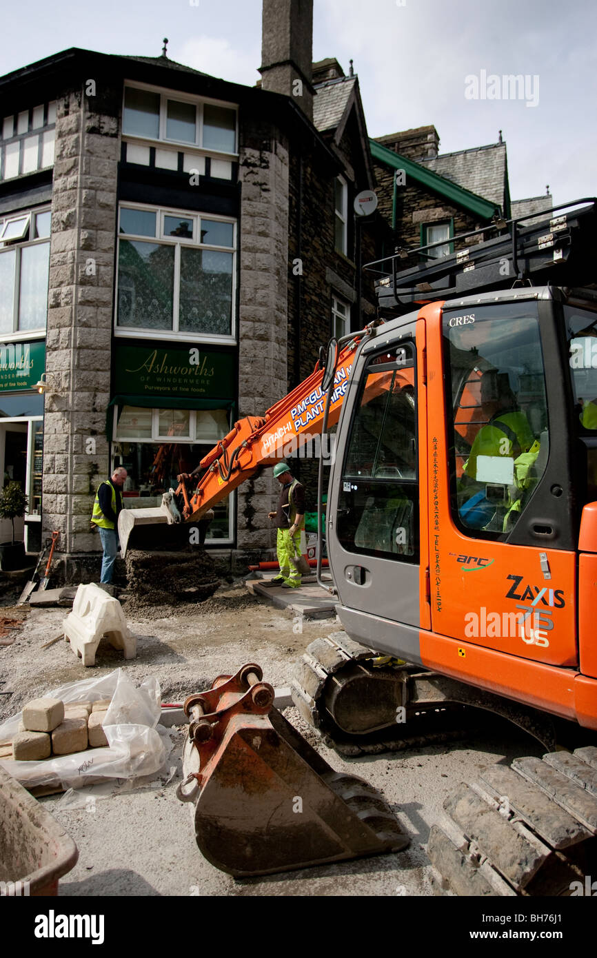 P.McGuigan plant hire Hitachi medium excavator ZAXIS 75 US Stock Photo ...