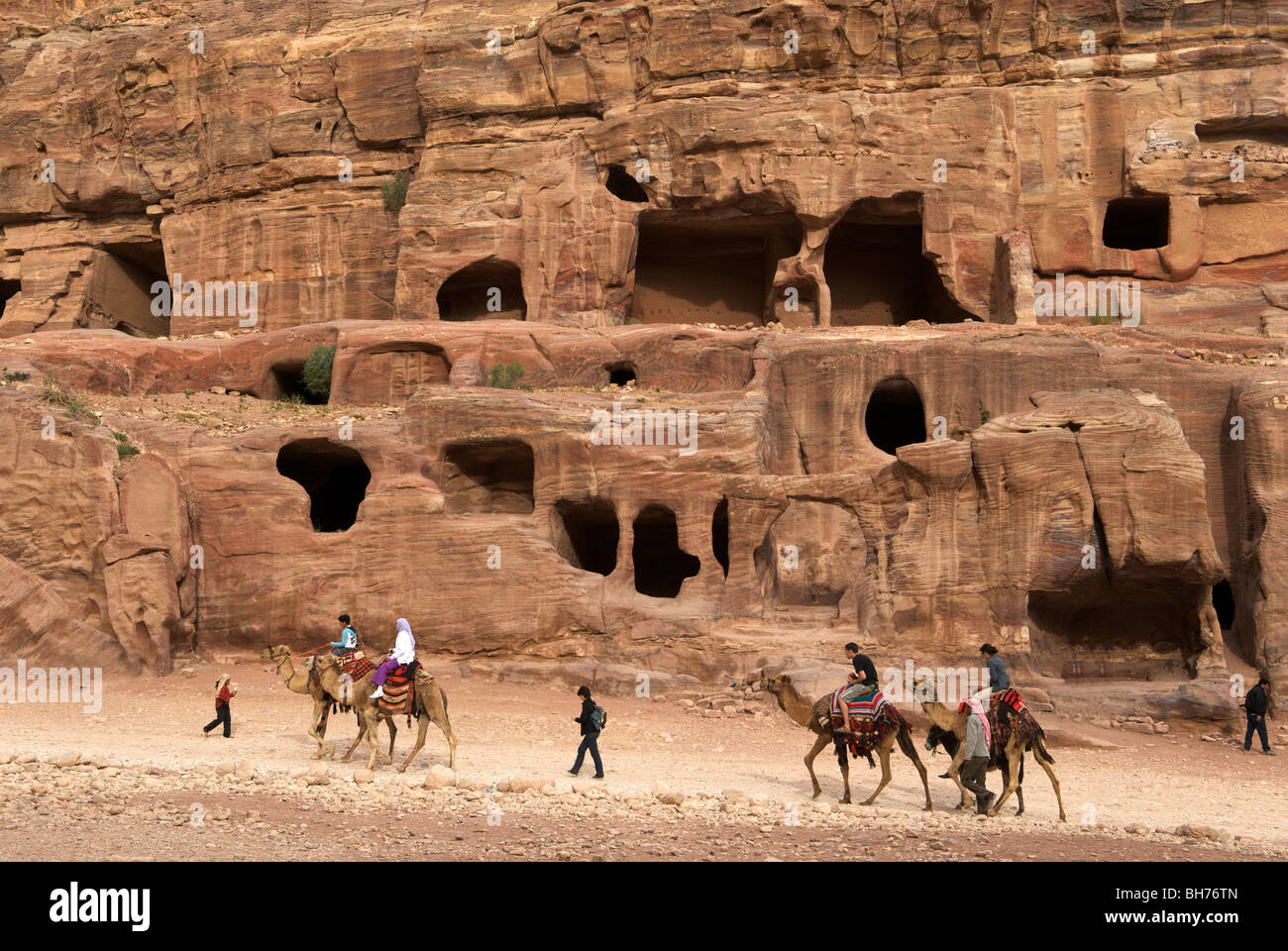 The Nabatean tombs of Petra, Jordan, were taken over by the Romans as ...