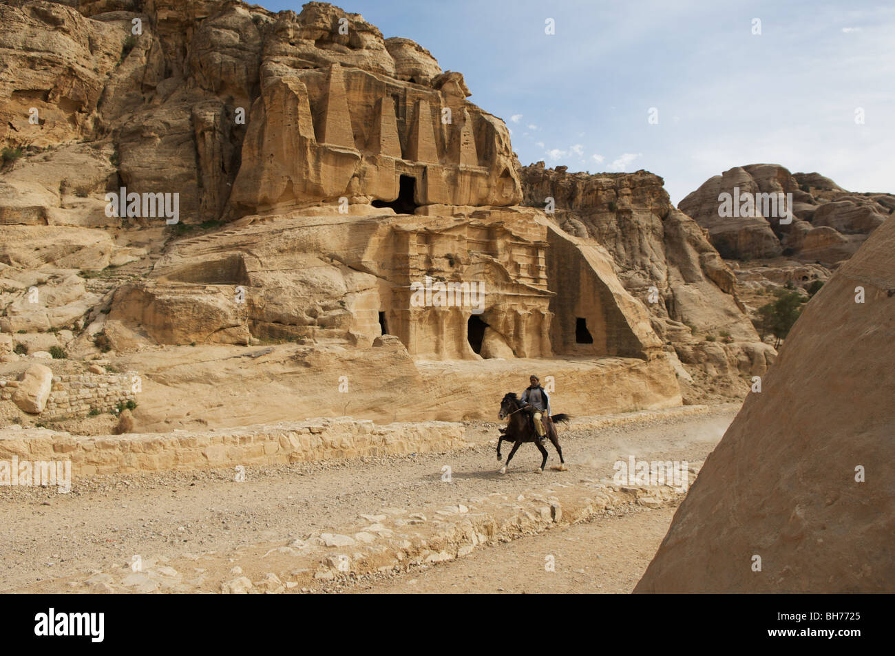The Nabatean tombs of Petra, Jordan, were taken over by the Romans as ...