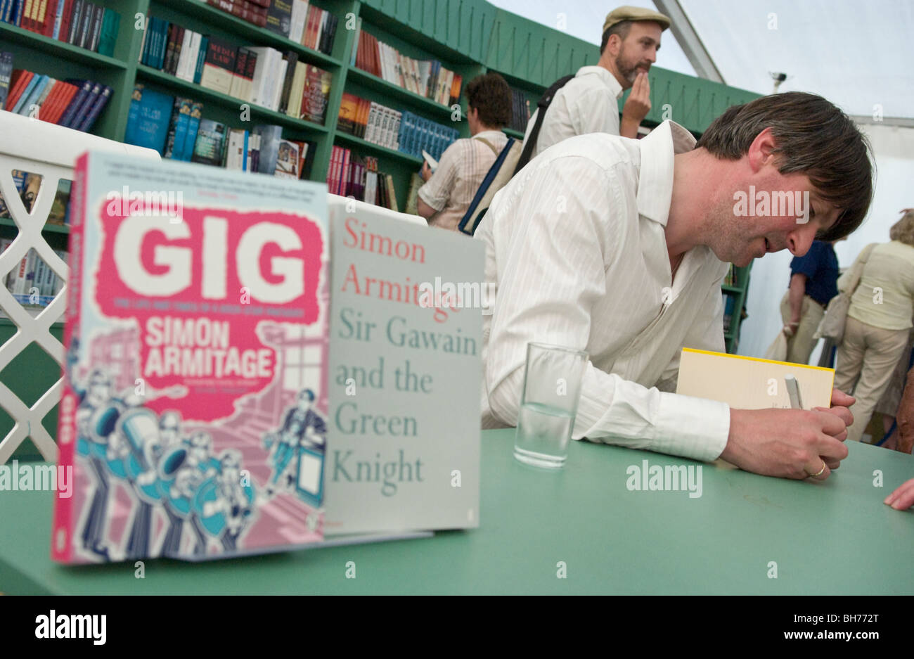 Simon Armitage poet playwright and novelist pictured at book signing ...