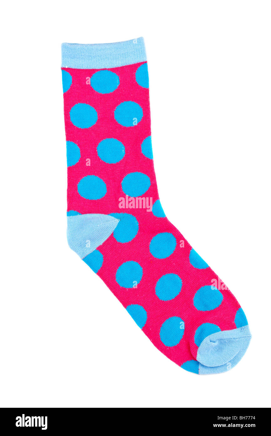A colorful sock, isolated on white background Stock Photo - Alamy