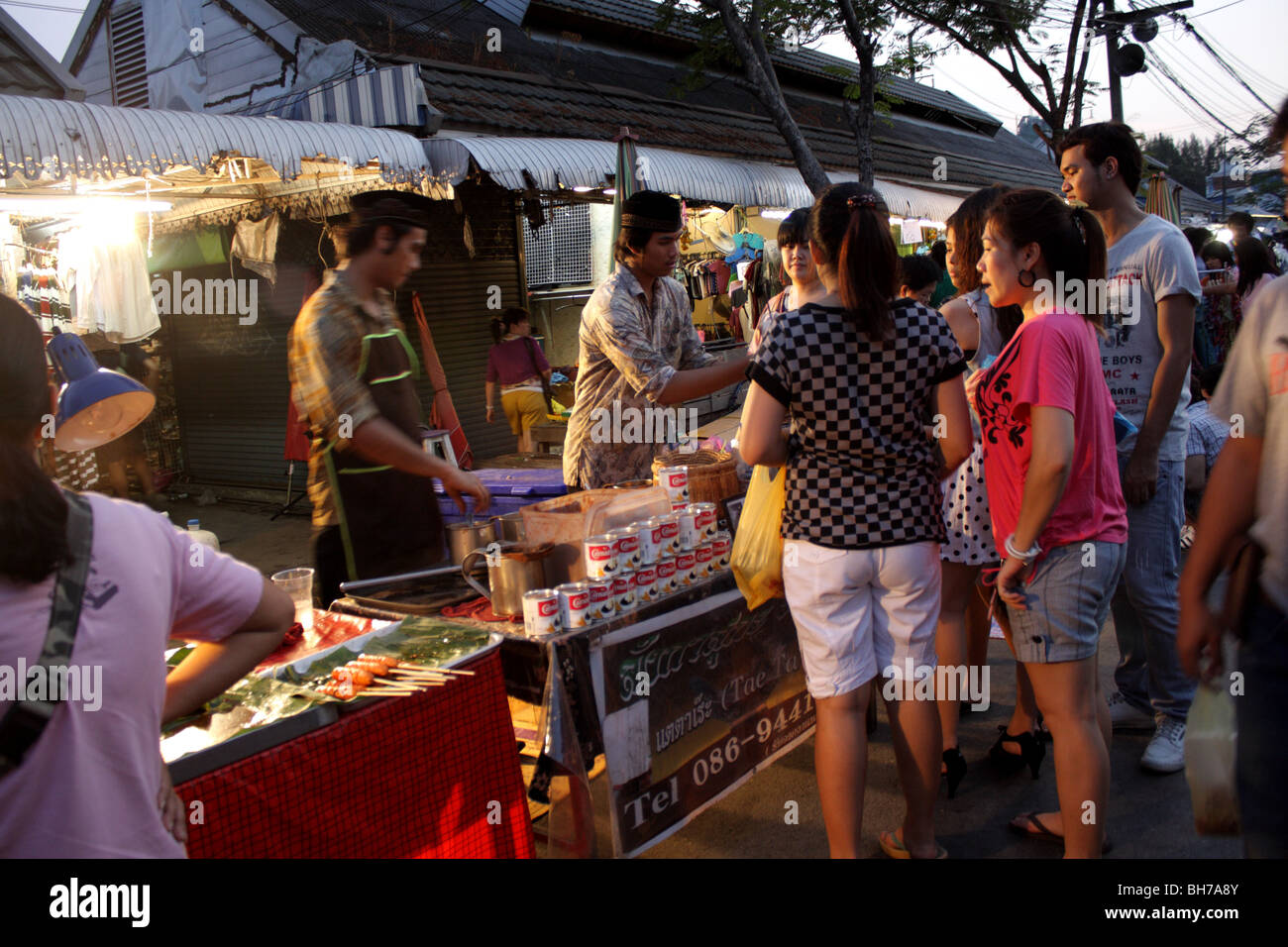 Iced tea stall at Chatuchak Weekend Market , Bangkok , Thailand Stock ...