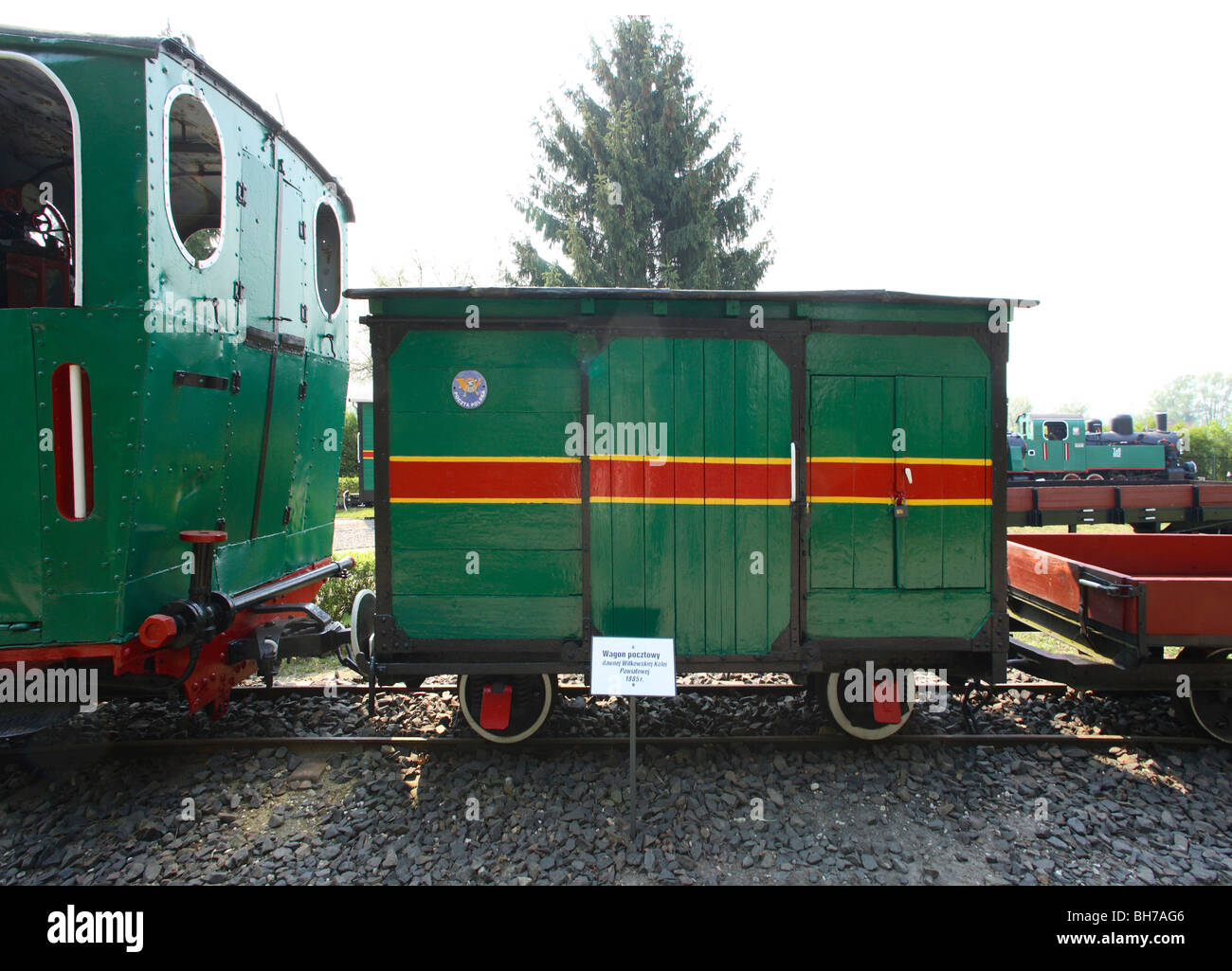 Post wagon, Narrow-Gauge Railway, Museum, Wenecja, Wielkopolska, Poland ...