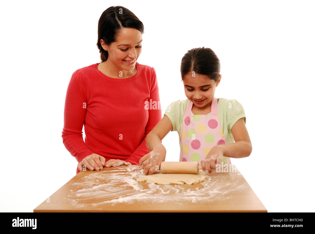 Mother and daughter cooking together Stock Photo - Alamy