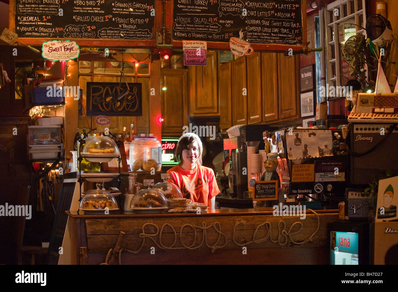 Roots Cafe in Brooklyn, New York Stock Photo - Alamy