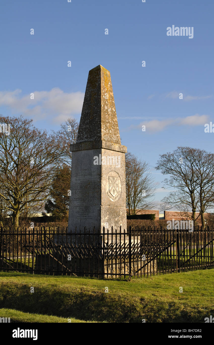 John Hampden Memorial at Chalgrove battlefield site, Oxfordshire ...