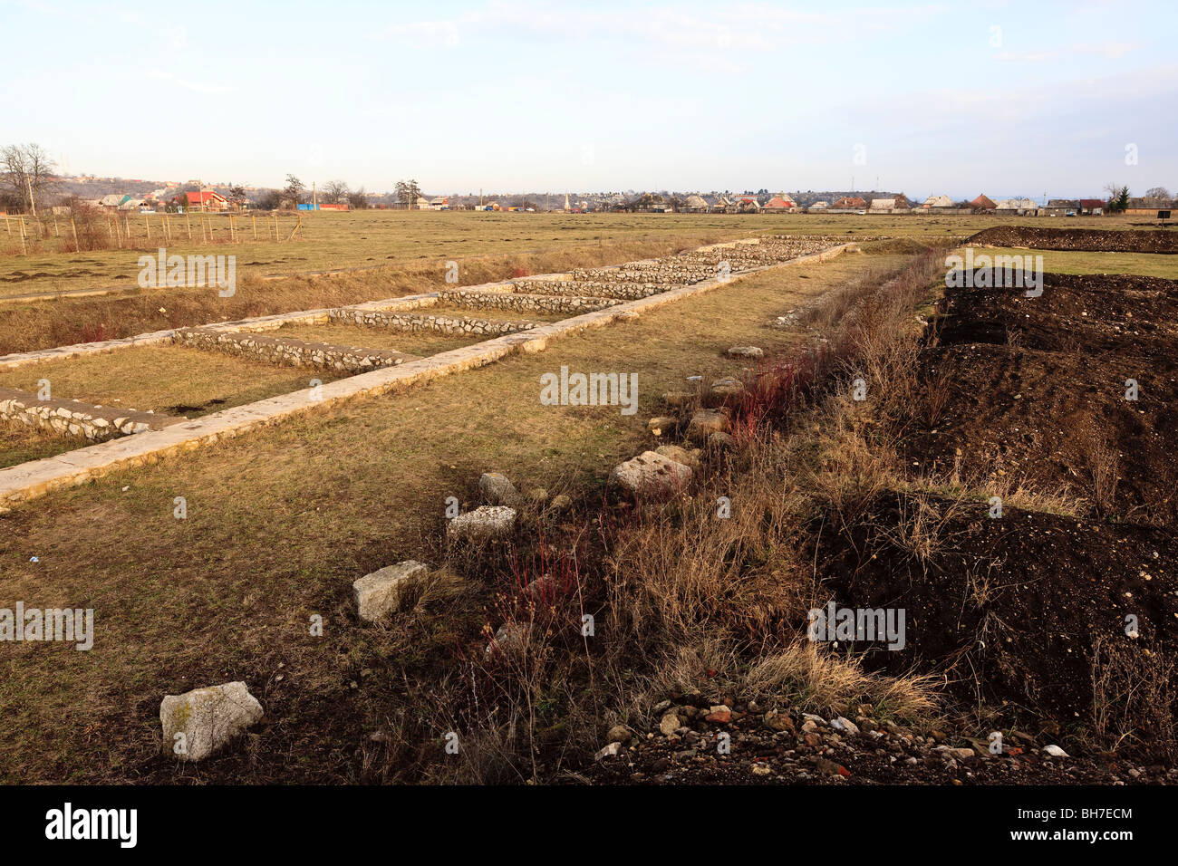 Roman ruins at Castrum Potaissa base camp of the roman legion "Legio ...