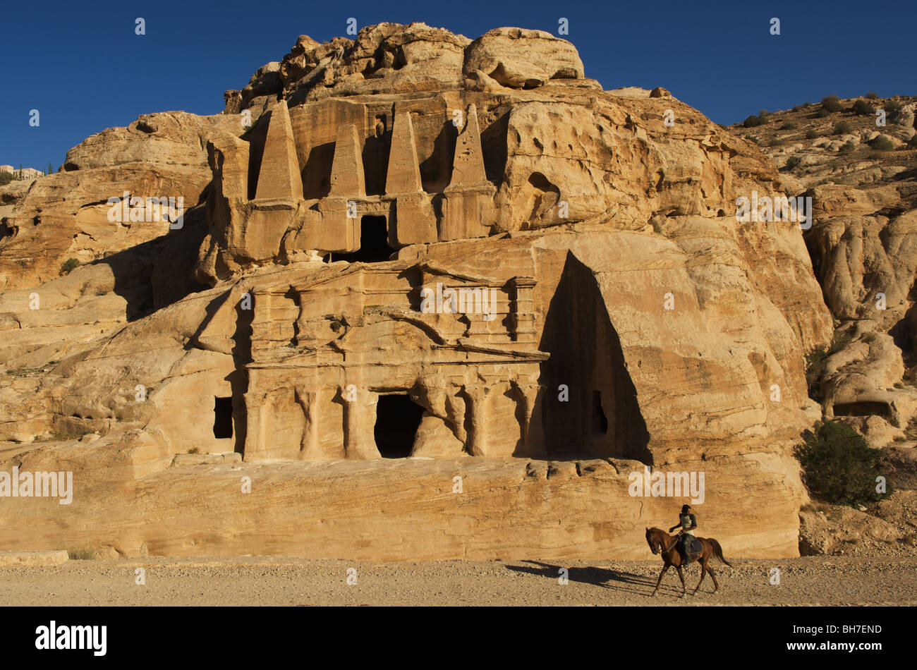 The Nabatean tombs of Petra, Jordan, were taken over by the Romans as ...