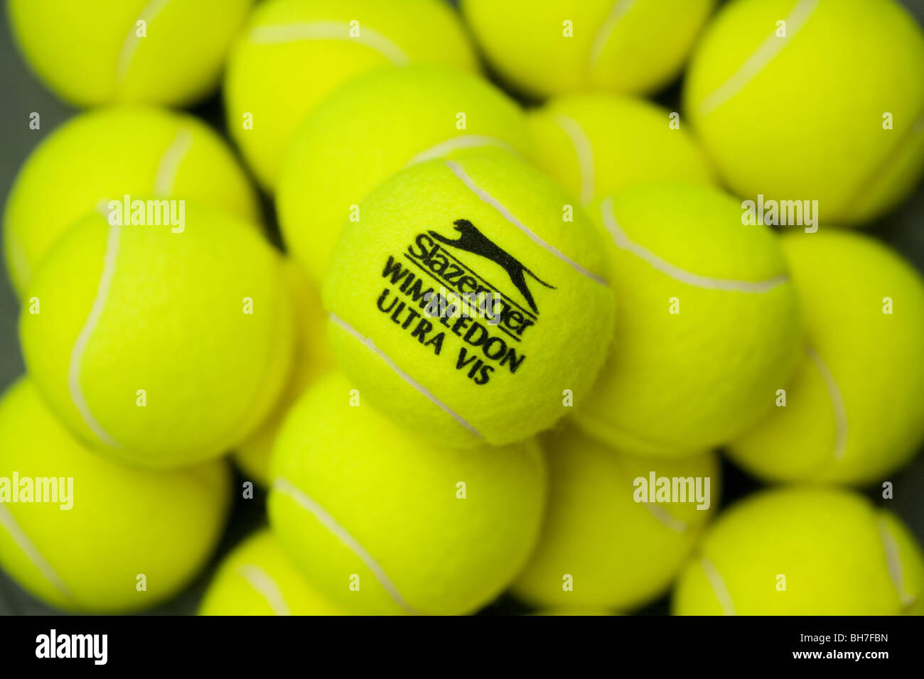 Slazenger Wimbledon Tennis Balls. Picture by James Boardman Stock Photo ...