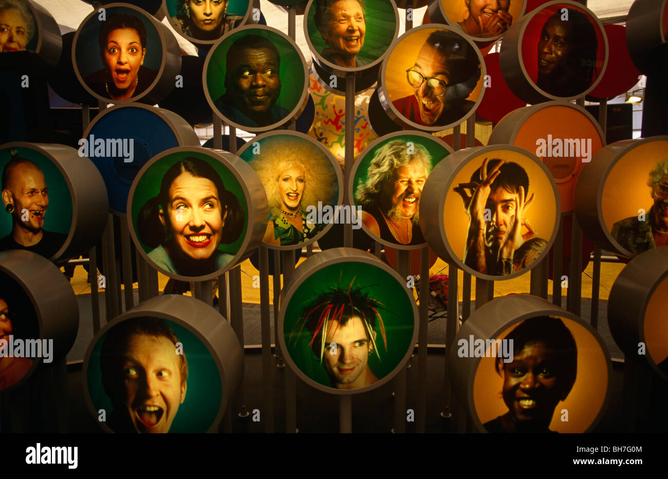 A multi-cultural British population is represented here at an exhibit ...