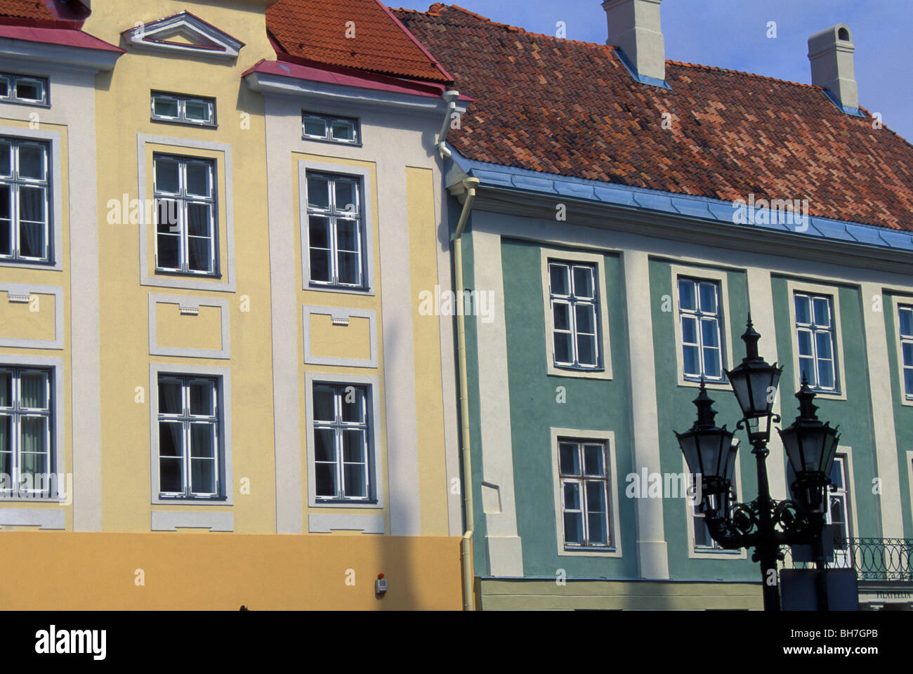 Baltic and northern European architecture of the buildings in Tallinn ...