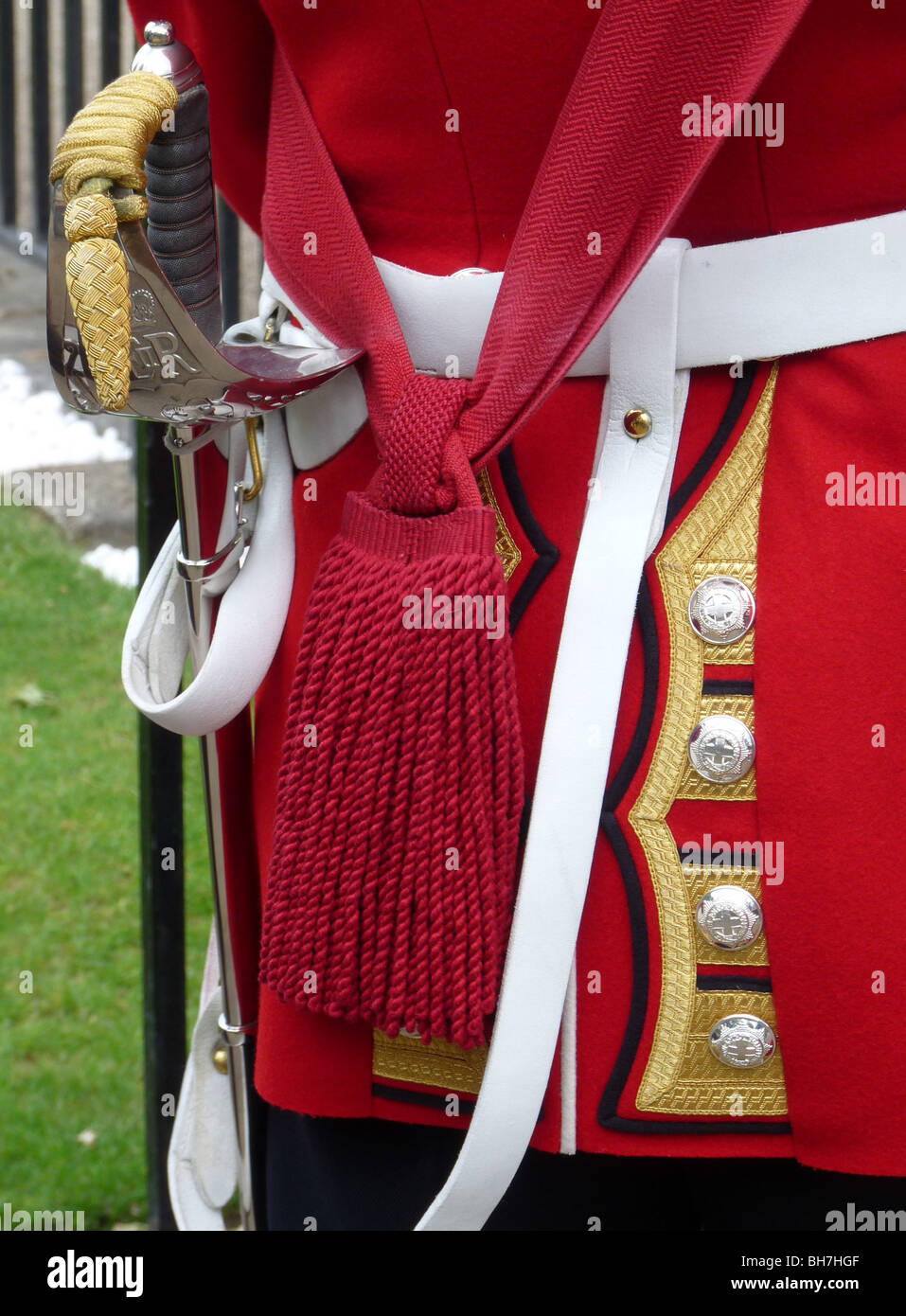 UK. Coldstream guards rehearsing for the Trooping the Colour ceremony ...