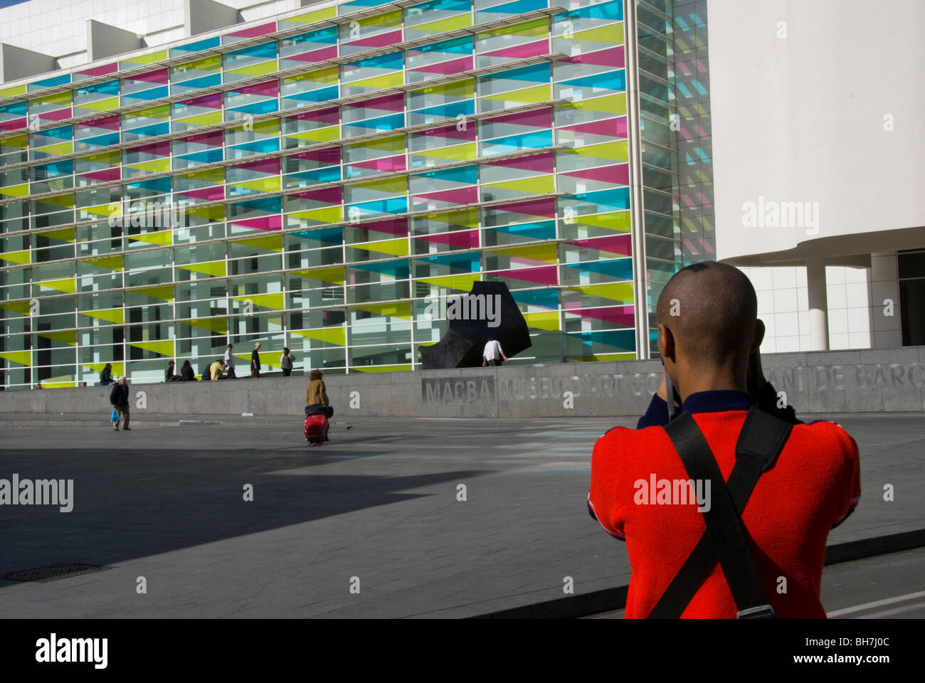 Facade macba richard meier architect hi-res stock photography and ...