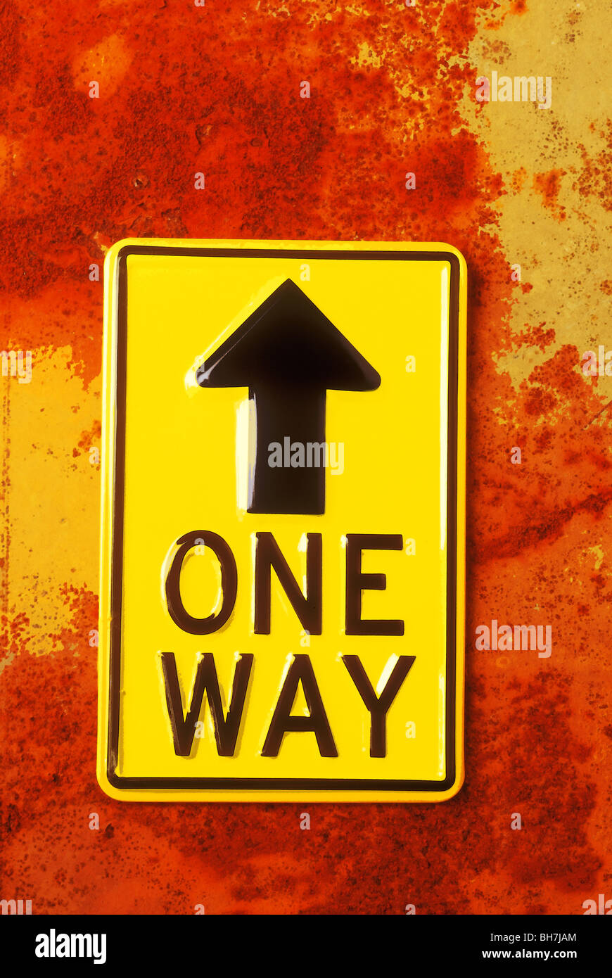 One way sign Stock Photo - Alamy