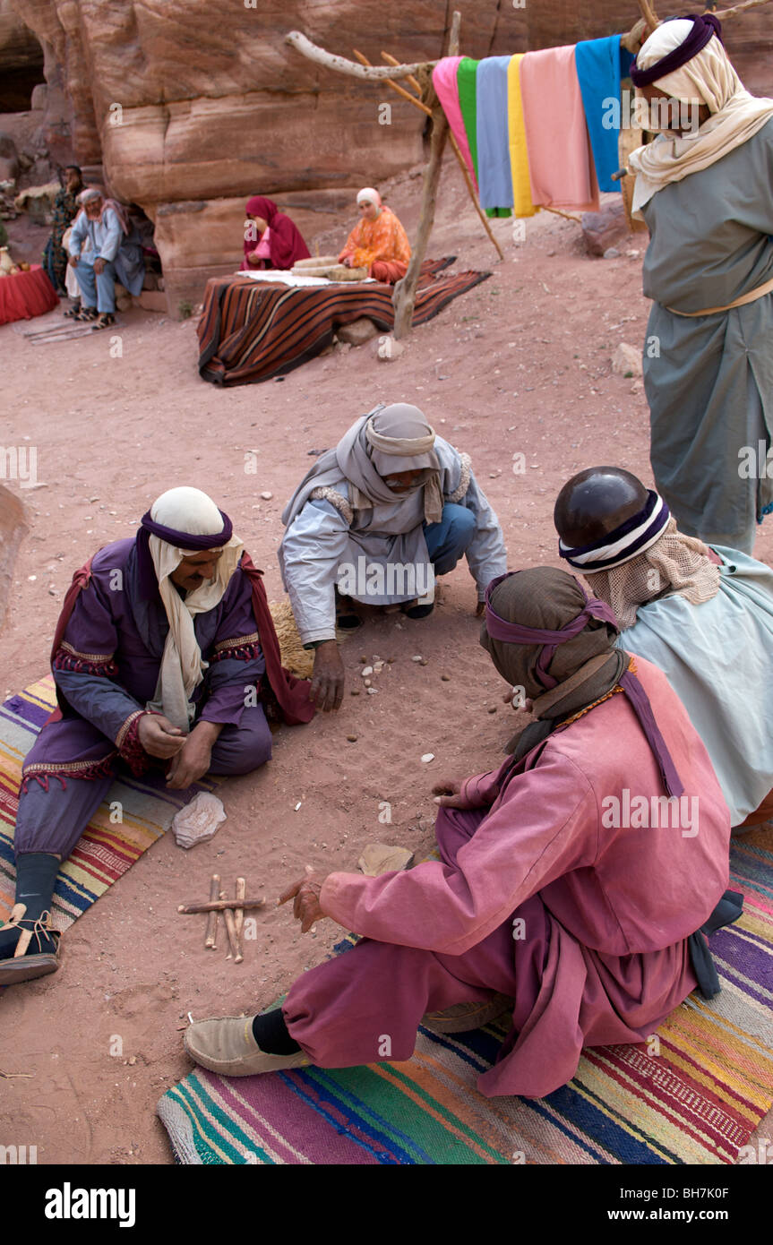 Acting out the Nabatean lifestyle, Petra Stock Photo - Alamy