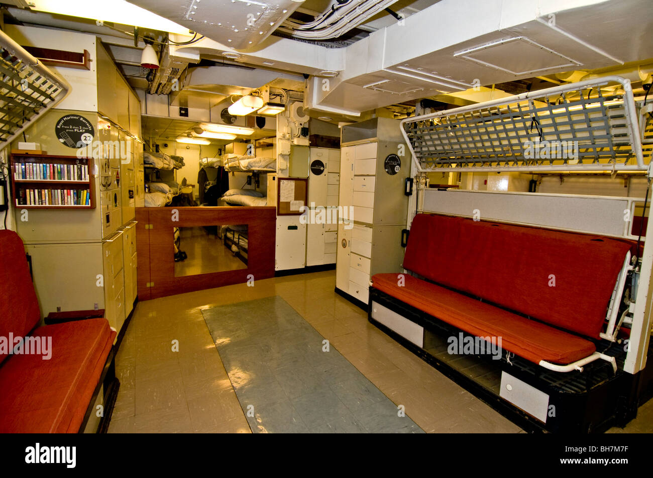 The Royal Marines Barracks on board the Royal Yacht Britannia berthed ...