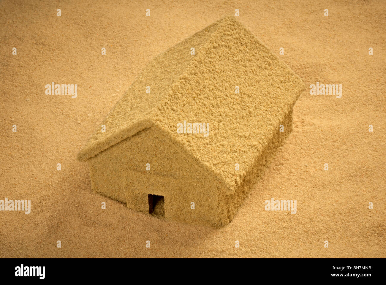 House built of sand Stock Photo - Alamy