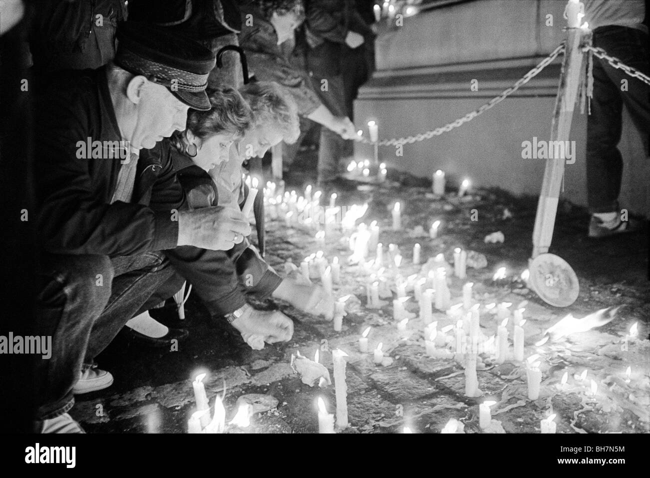 Monday protest in October 1989 in Schwerin, East Germany, Mecklenburg ...