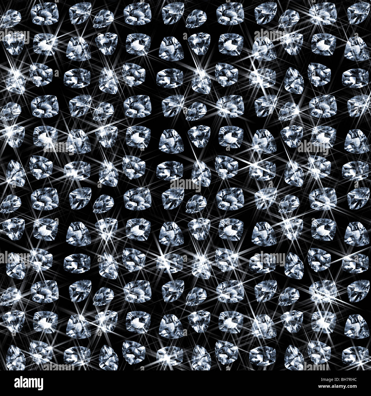 lots of shiny diamonds gemstones on a black background Stock Photo - Alamy