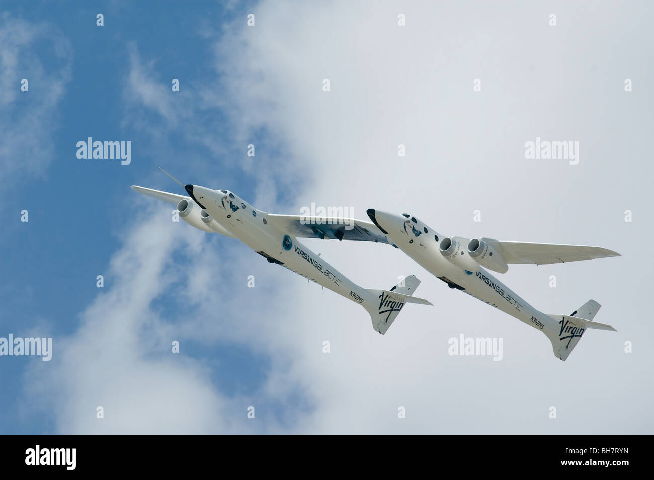 Virgin Galactic WhiteKnightTwo air launch vehicle in an exhibition ...