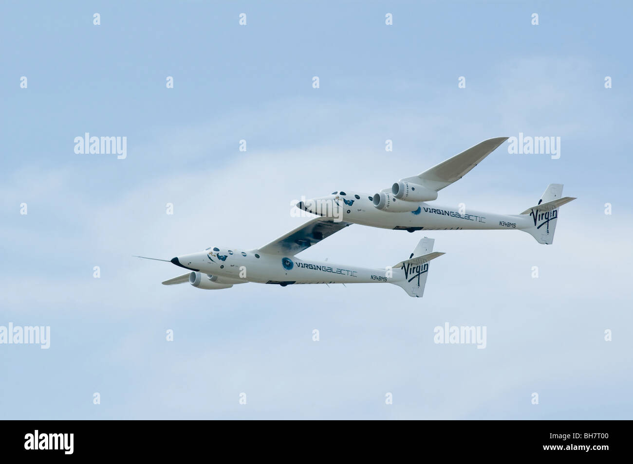 Virgin Galactic WhiteKnightTwo air launch vehicle in an exhibition ...