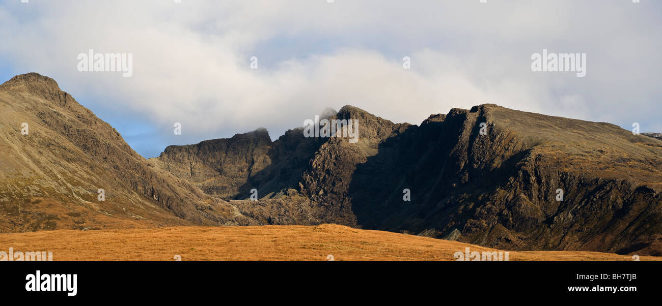 Black Cuillin hills as seen from Glenbrittle, Isle of Skye, Scotland ...