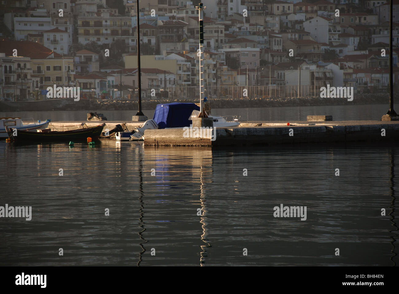 harbour and sea in front of samos town Stock Photo - Alamy
