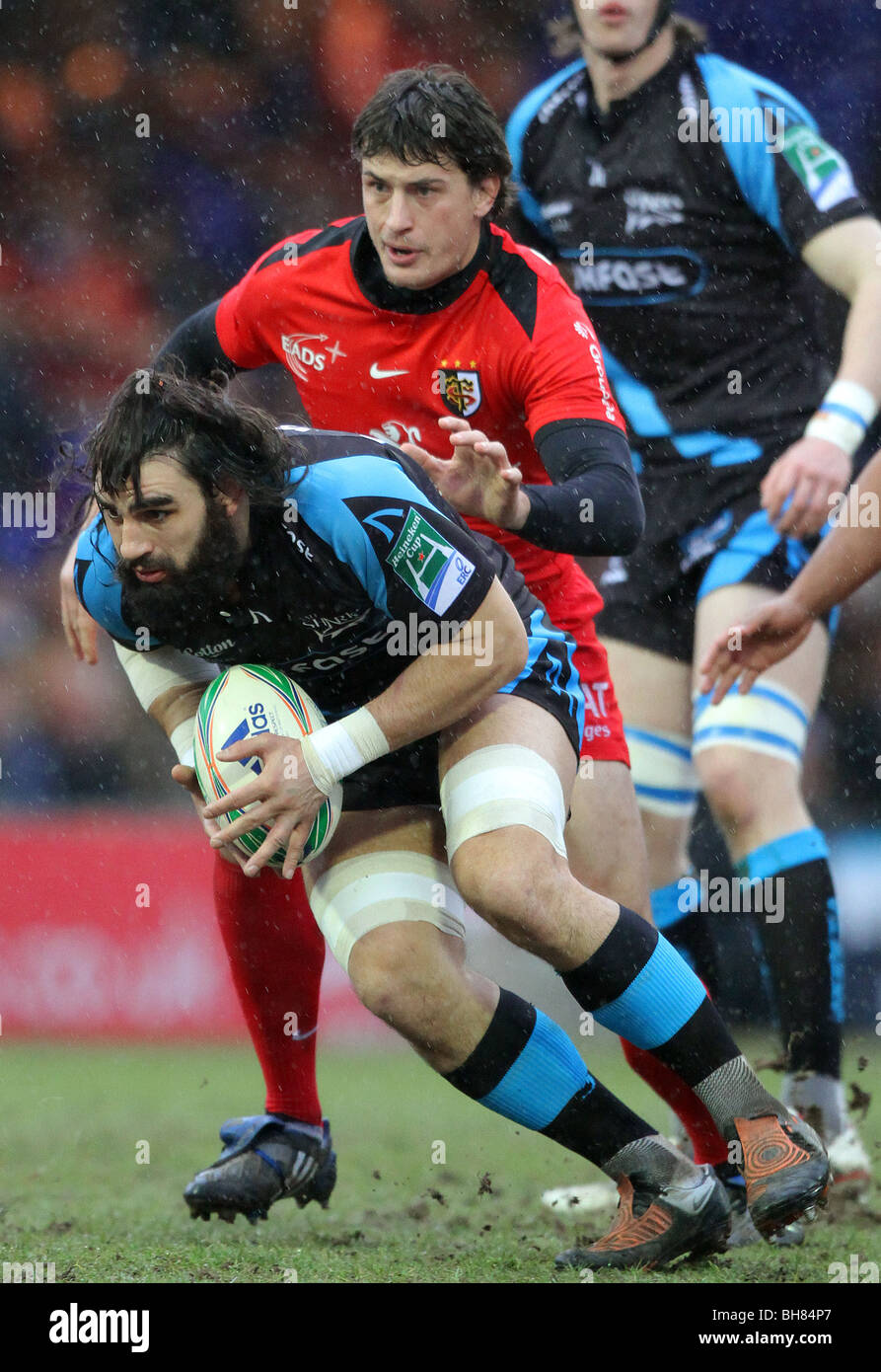 LUKE ABRAHAM SALE SHARKS RU EDGELEY PARK STOCKPORT ENGLAND 24/01/2010 ...