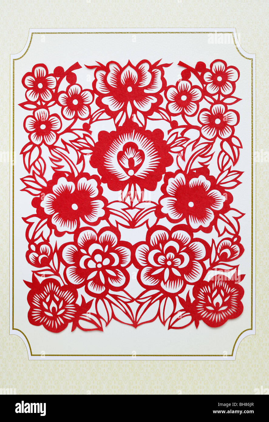 Red paper cutting Stock Photo - Alamy
