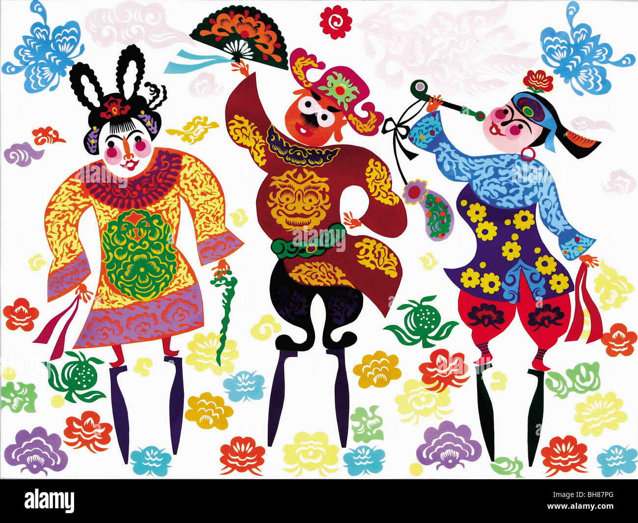 Chinese paper cutting holding hi-res stock photography and images - Alamy