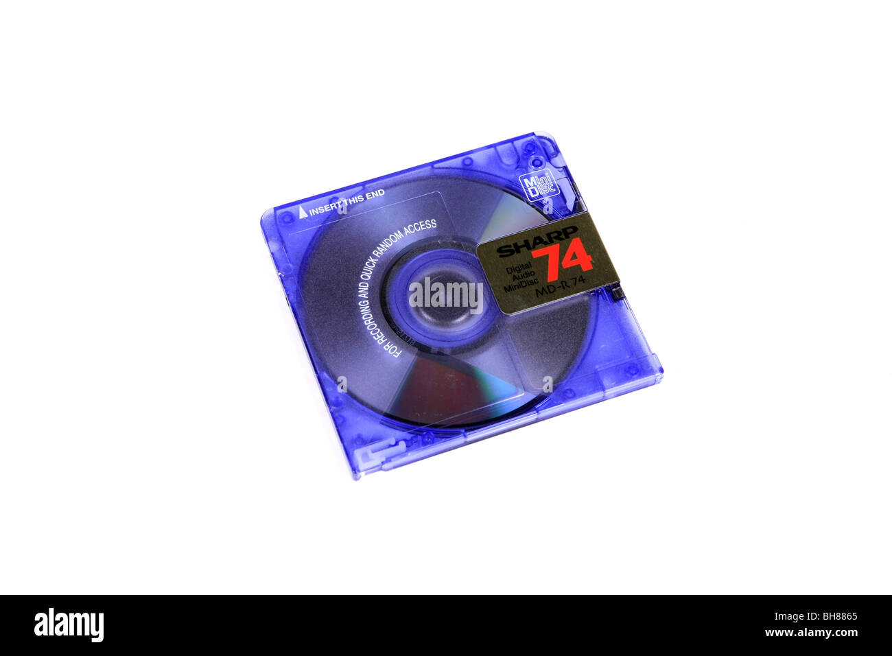 Music Mini-Disk cartridge against a white background Stock Photo - Alamy