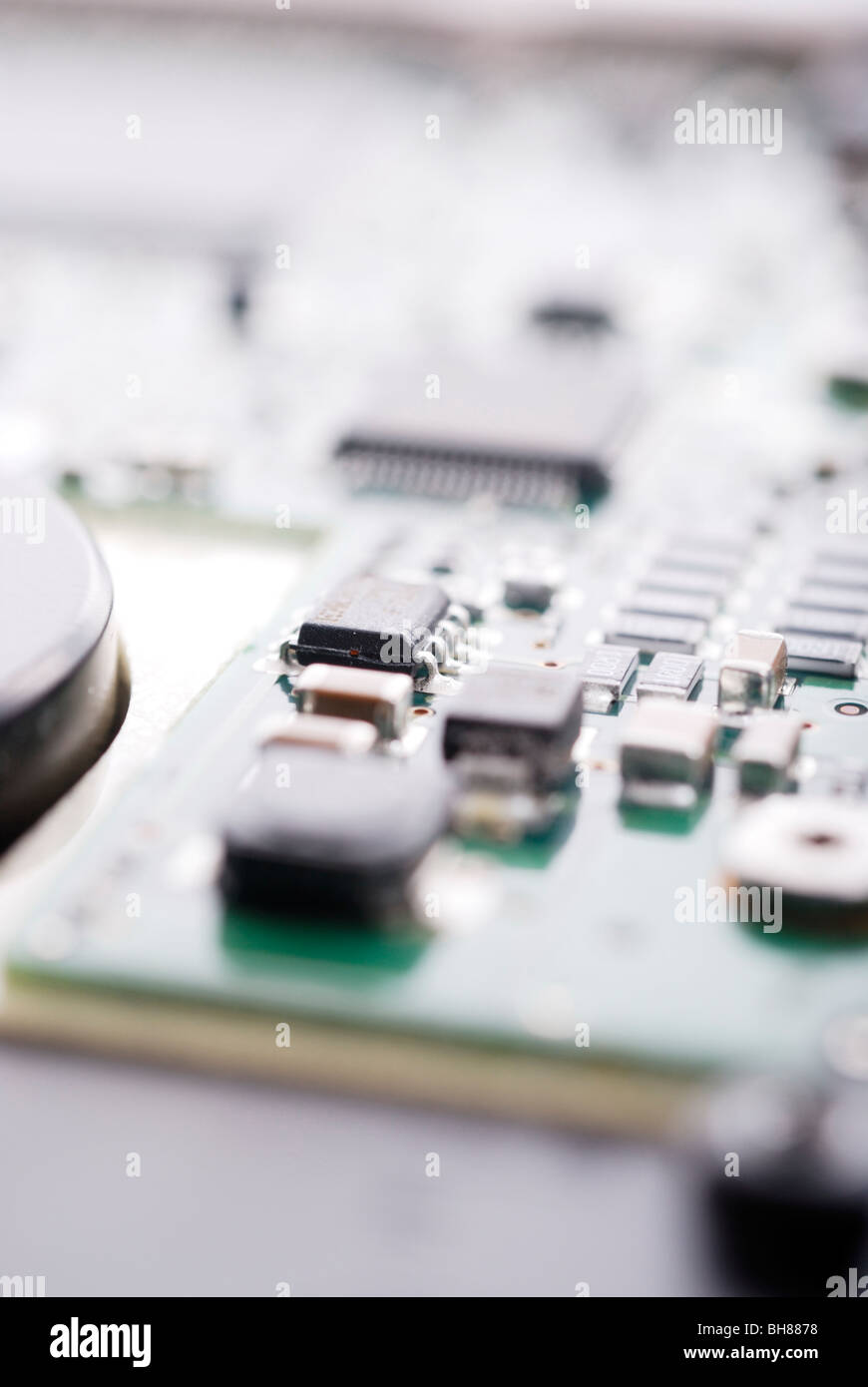 Circuit board detail selective focus Stock Photo - Alamy