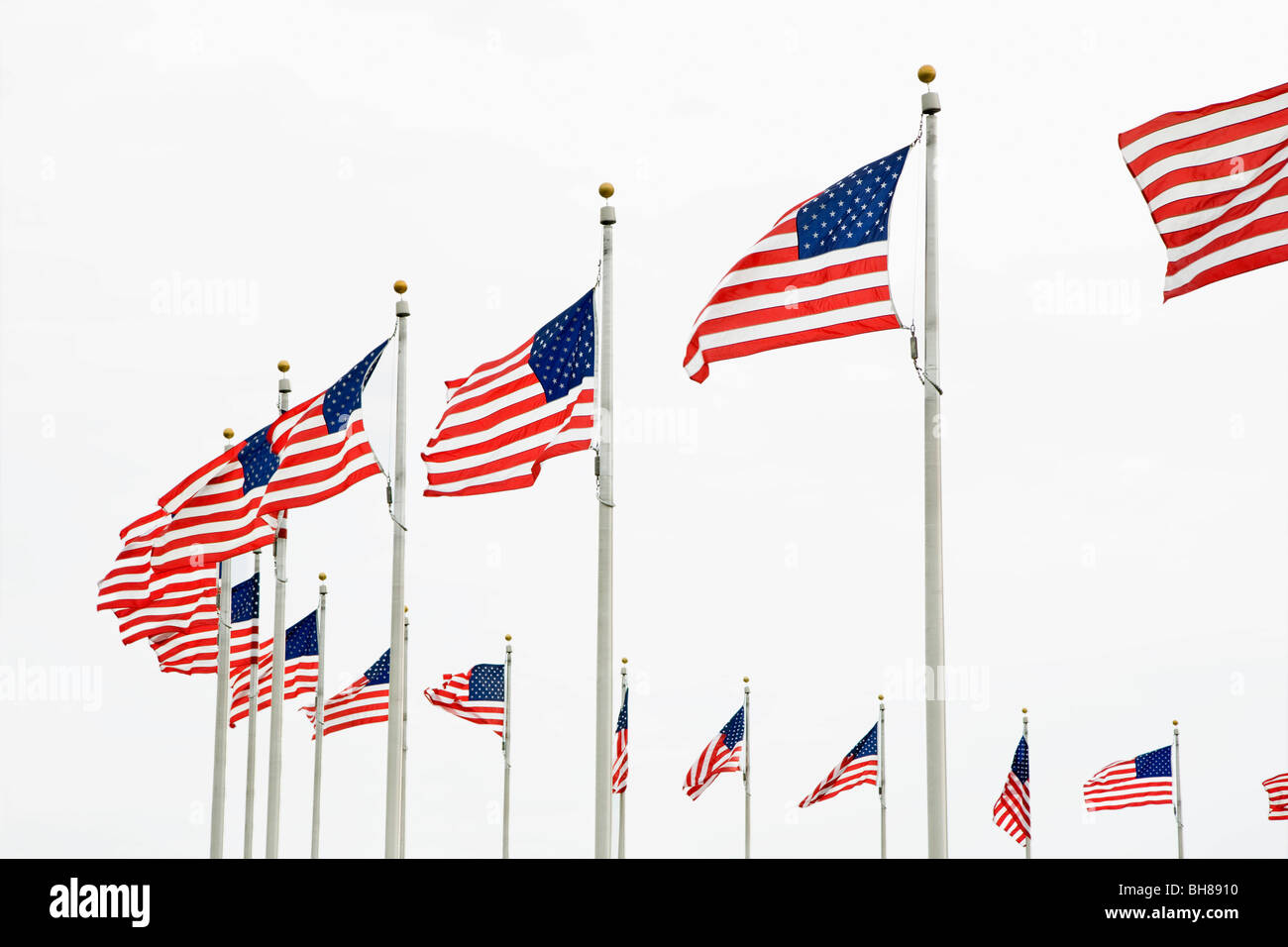 Ring of American flags, Washington DC, USA Stock Photo - Alamy
