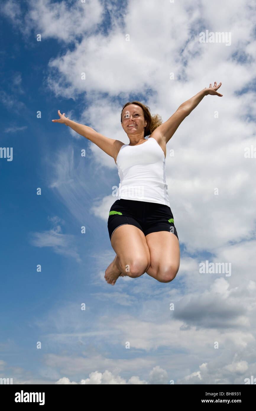 Jumping stretching hi-res stock photography and images - Alamy