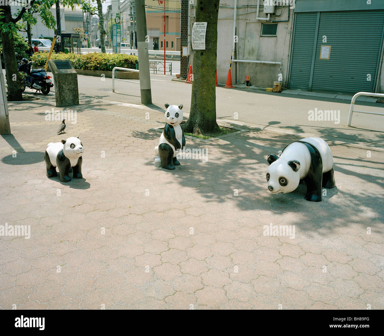 Panda sculptures in a public square Stock Photo - Alamy