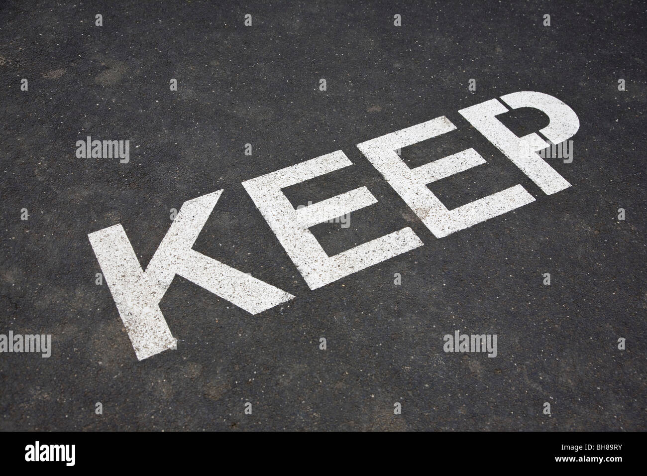 Keep clear road marking hi-res stock photography and images - Alamy