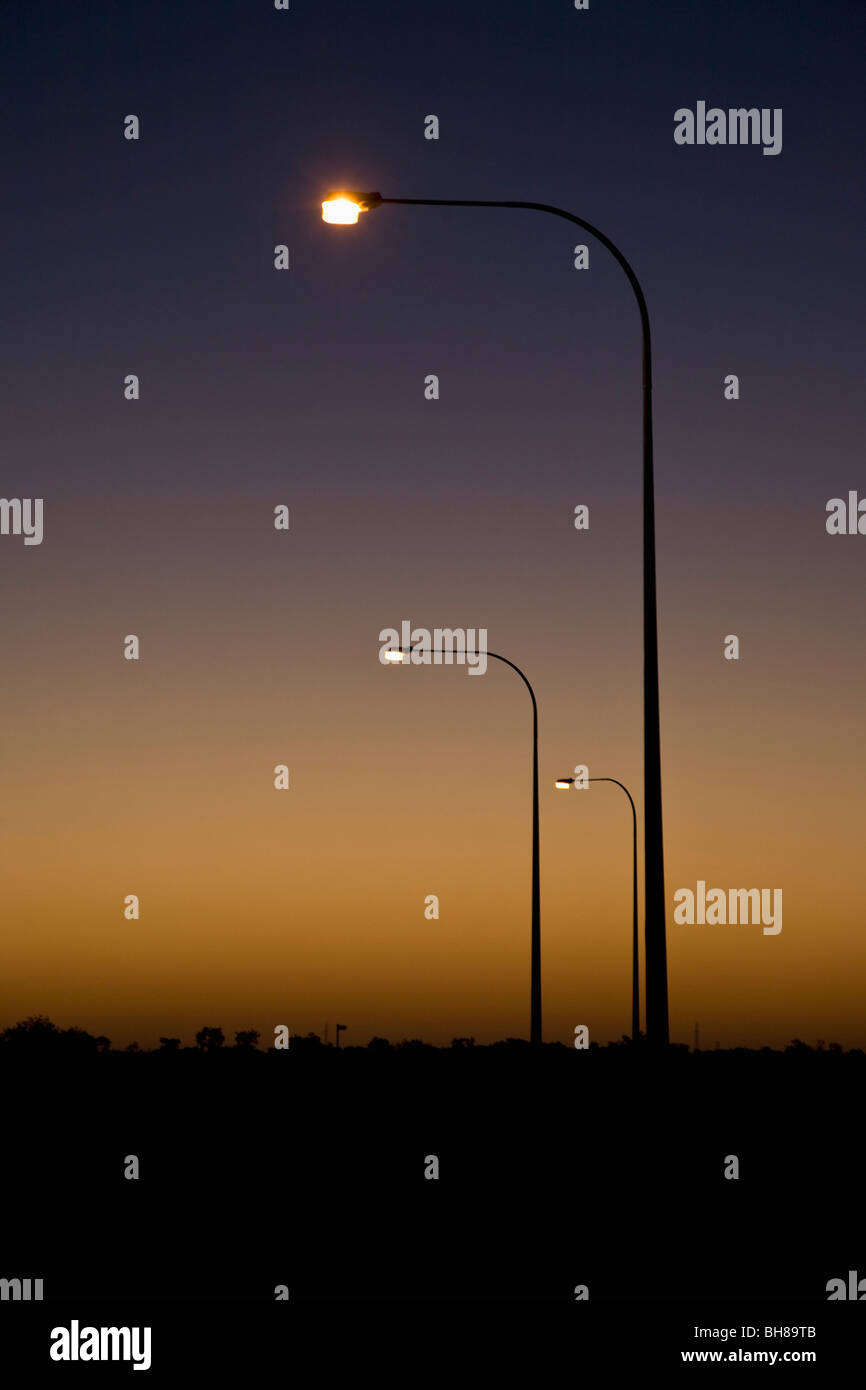 Street lights at dusk Stock Photo - Alamy