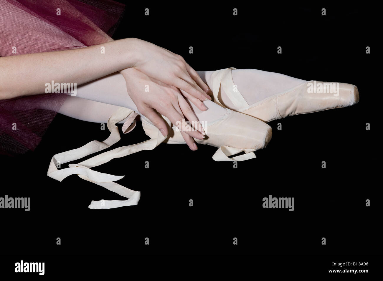 Woman untied shoes hi-res stock photography and images - Alamy