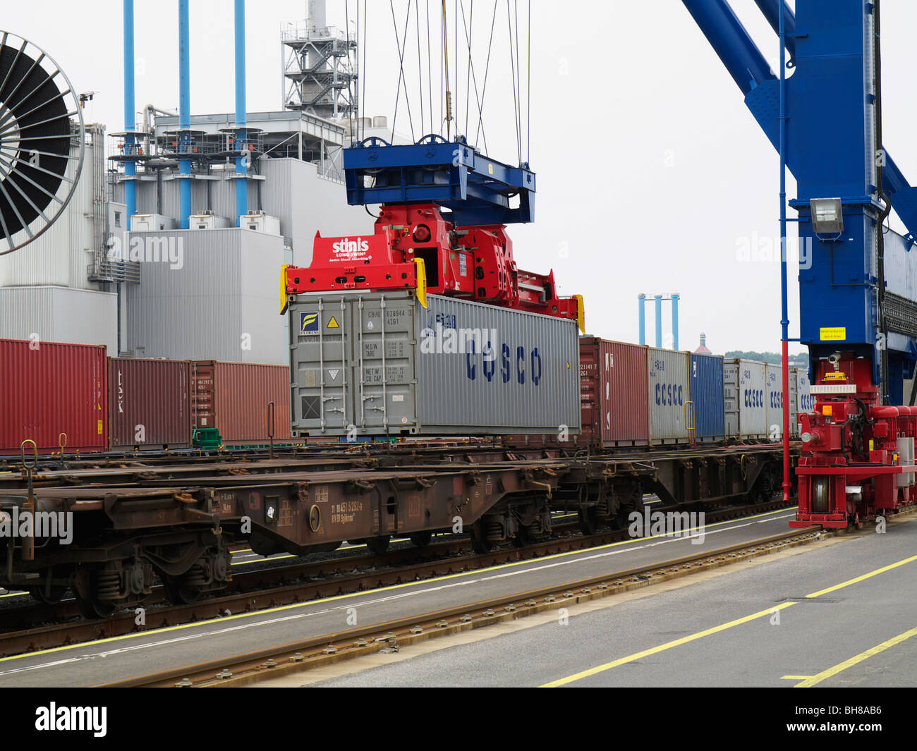 Container dispatch at CTT Container Terminal Tollerort in the Port of ...