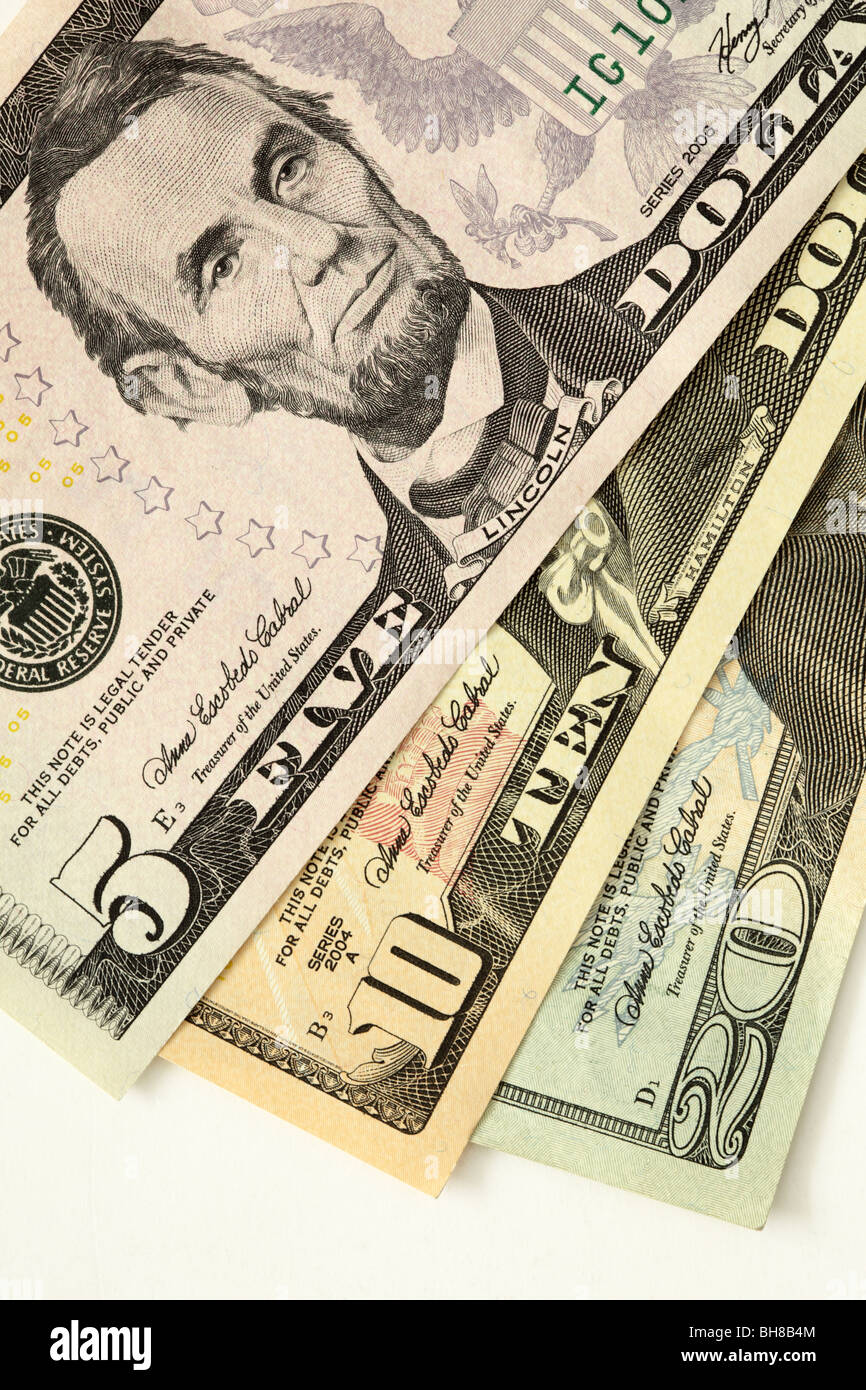 Various us dollar bills hi-res stock photography and images - Alamy