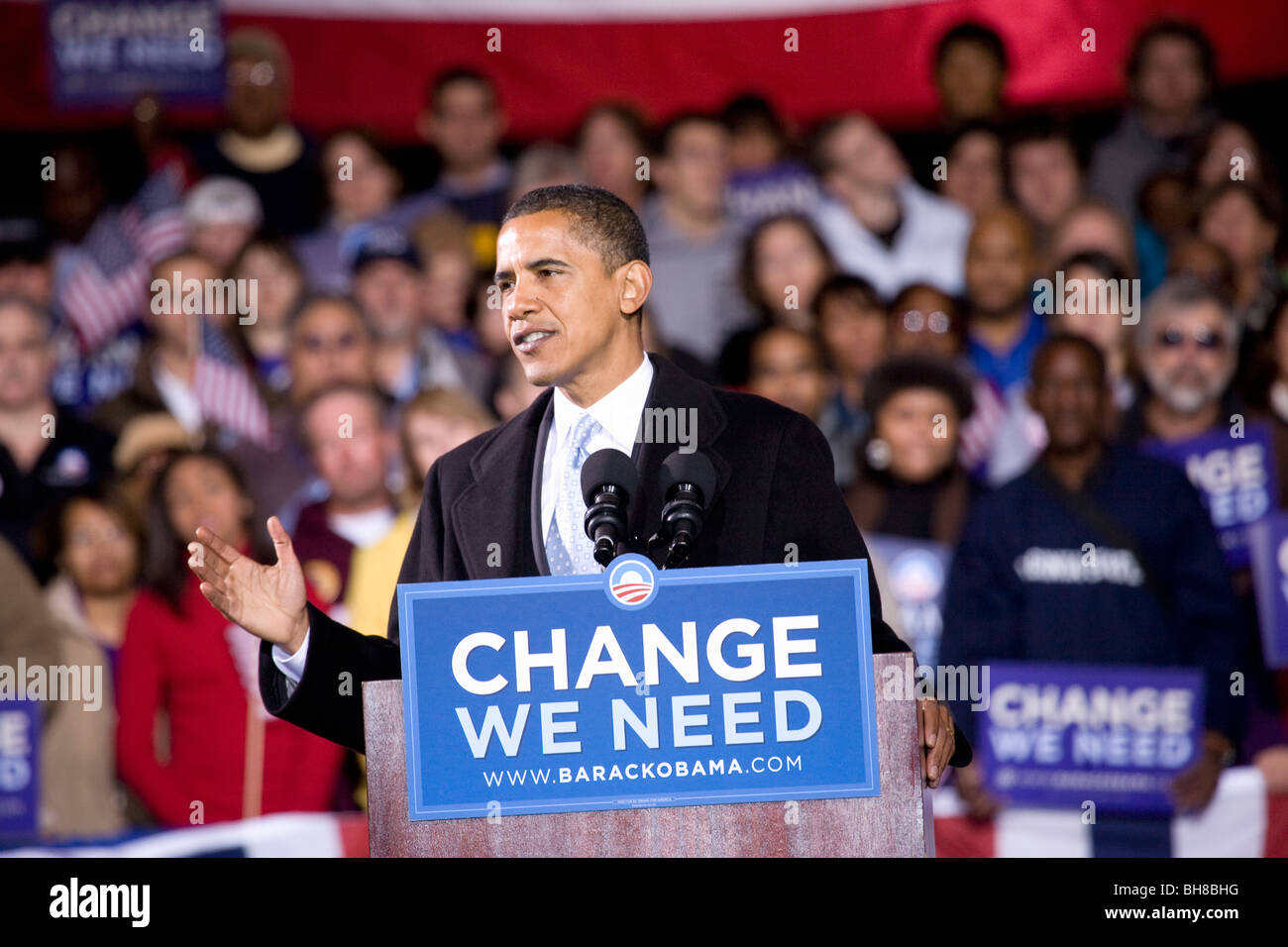 US Senator Barack Obama at Change We Need Presidential rally October 30 ...