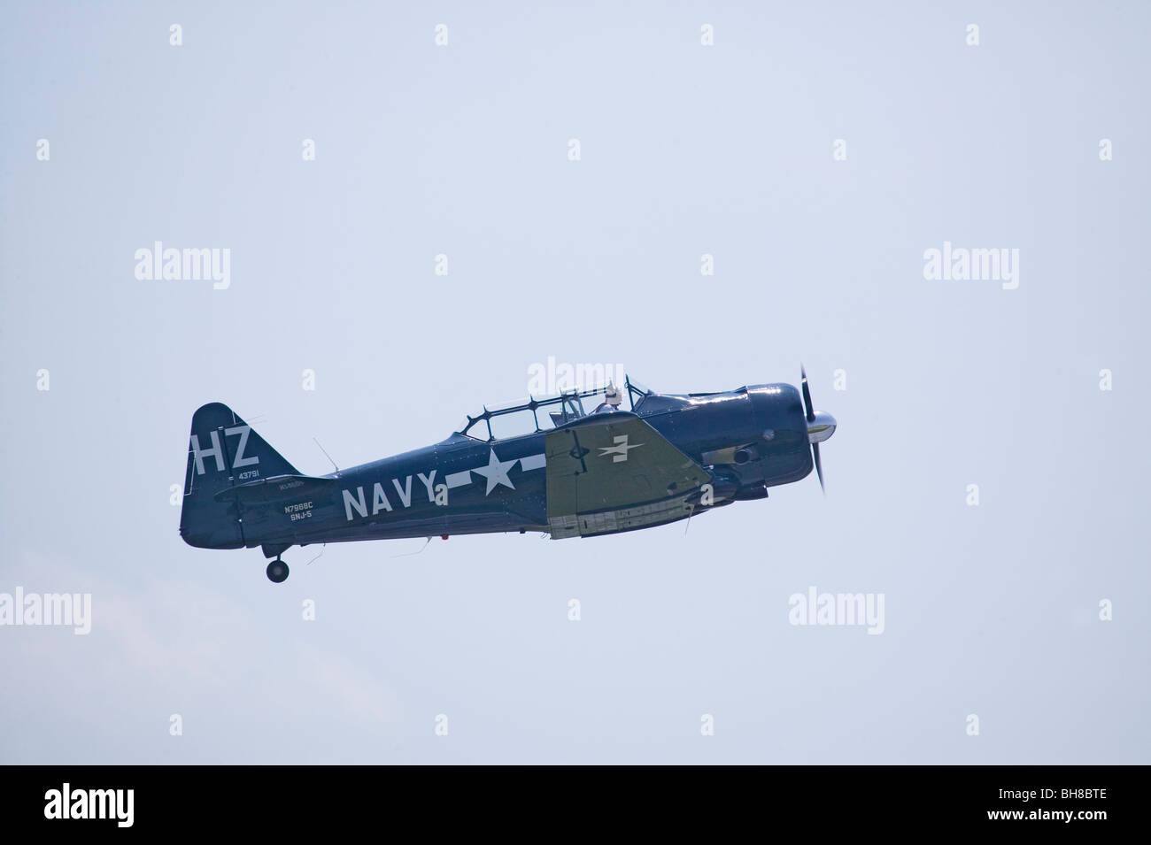 North American SNJ-4 – SNJ-6 fighter plane from World War II landing at ...